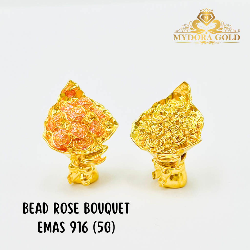 MYDORA Bead Rose Bouquet (5G) l EMAS 916/22K | Shopee Malaysia