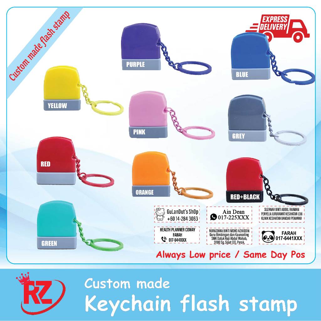 1027 READY STOACK /cop nama /cop nama stamp /cop guru /chop custom made /murah rubber stamp ...