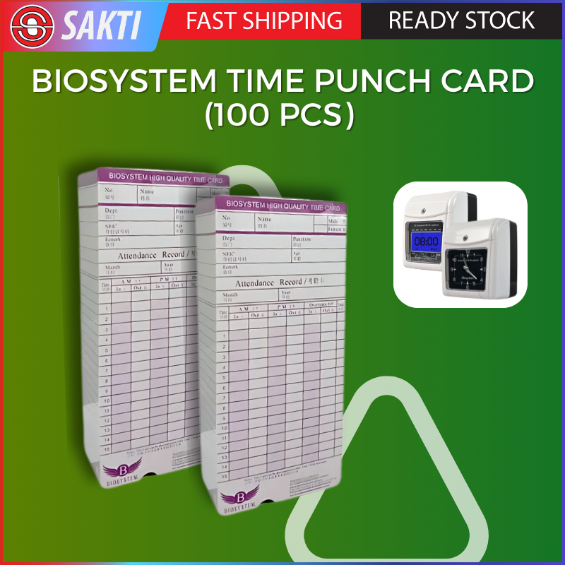 Biosystem Punch Card Time Recorder 100pcs | Shopee Malaysia