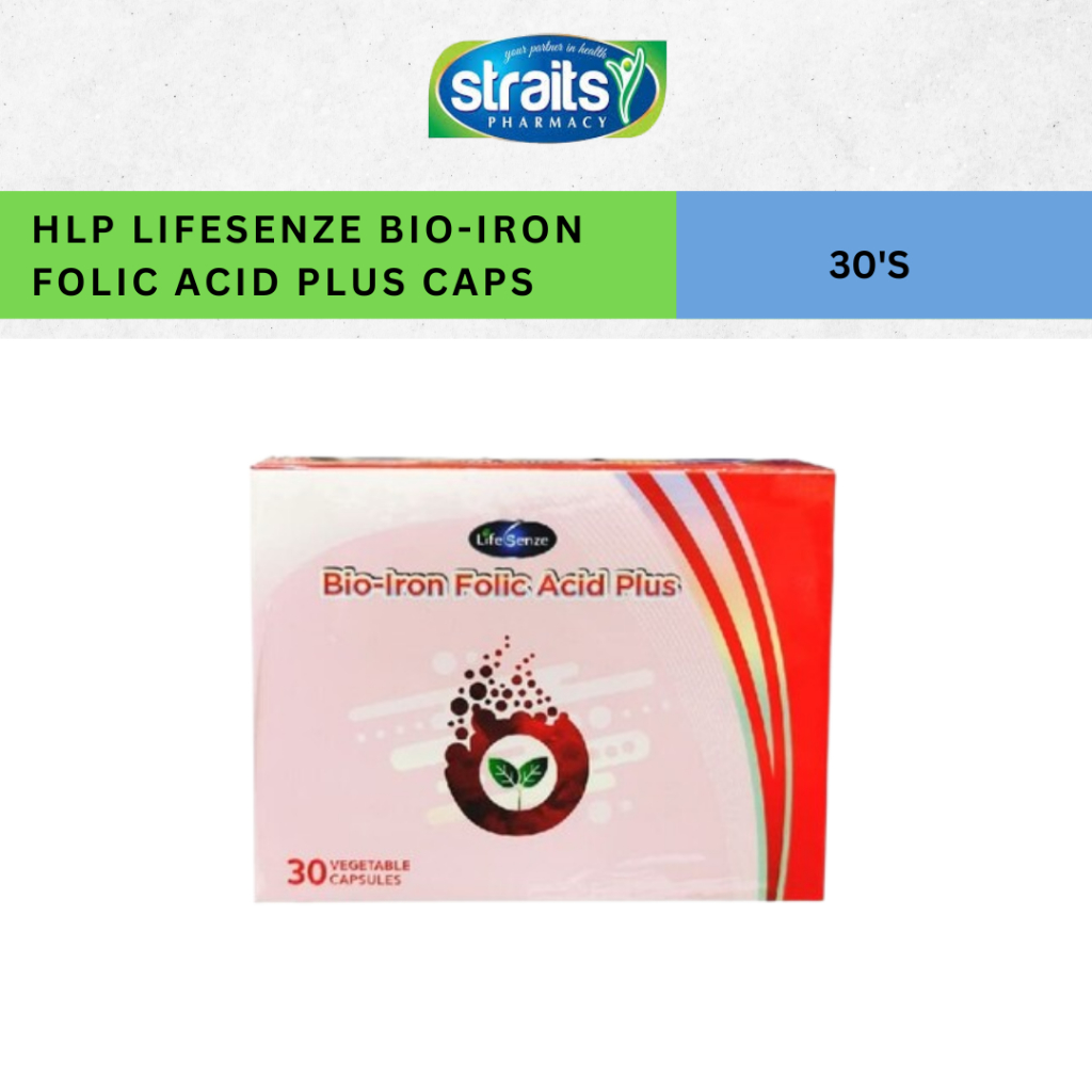 HLP LIFESENZE BIO-IRON FOLIC ACID PLUS (30 VEGETABLE CAPSULES) | Shopee ...