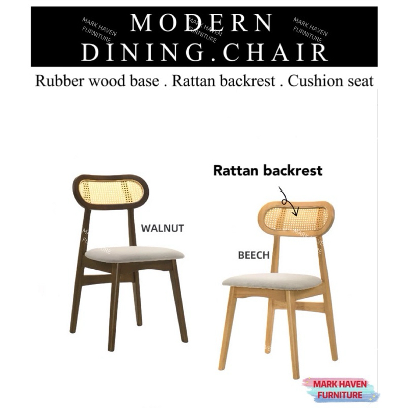 RT-chair#modern solid rubberwood dining chair#kerusi makan kayu getah# ...