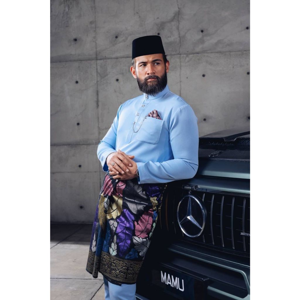 Elrah Exclusive Senna 2025 - Sky Blue Free Gift + Butang + Sampin ...