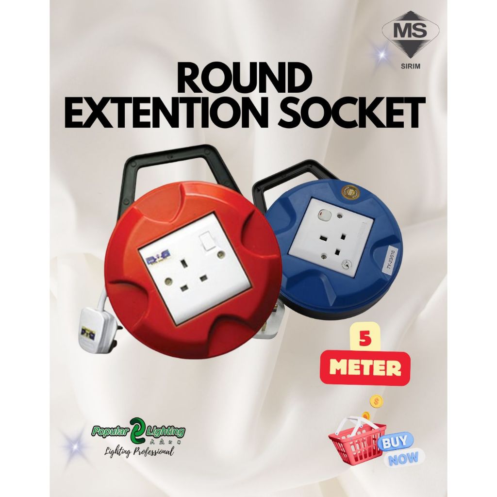 Sirim Approved Cable Box Round Extension Trailing Socket Extension Wire ...