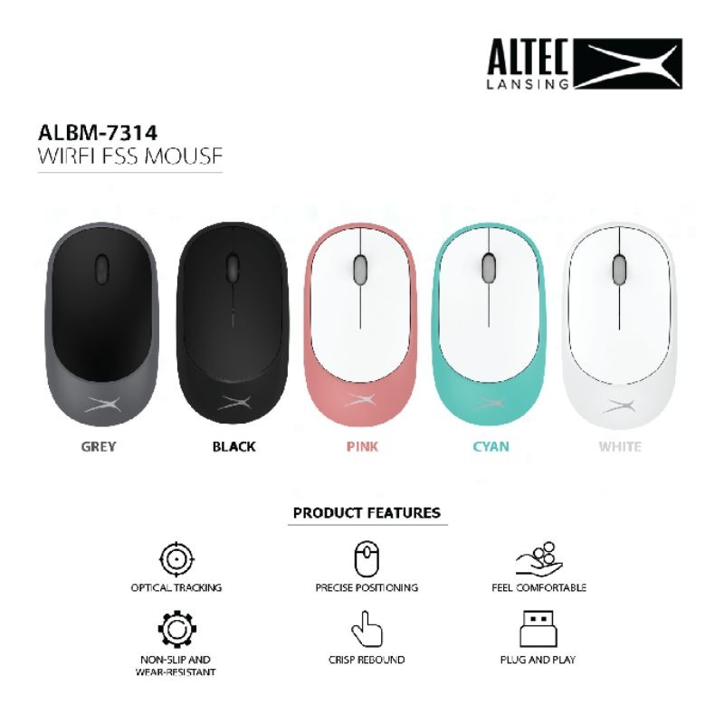 ALTEC LANSING ALBM 7314 WIRELESS MOUSE | Shopee Malaysia