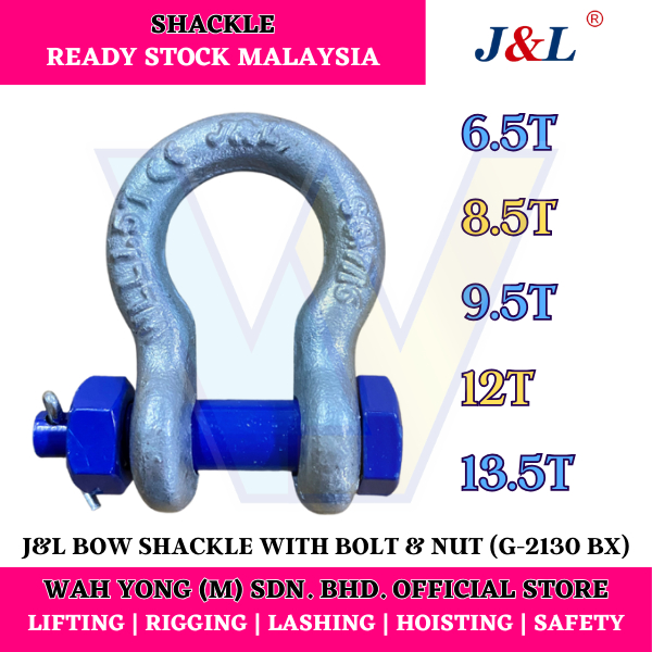 J&L BELENGGU BUSUR GALVANI DENGAN PIN BOLD DAN NAT / GALVANIZED BOW ...