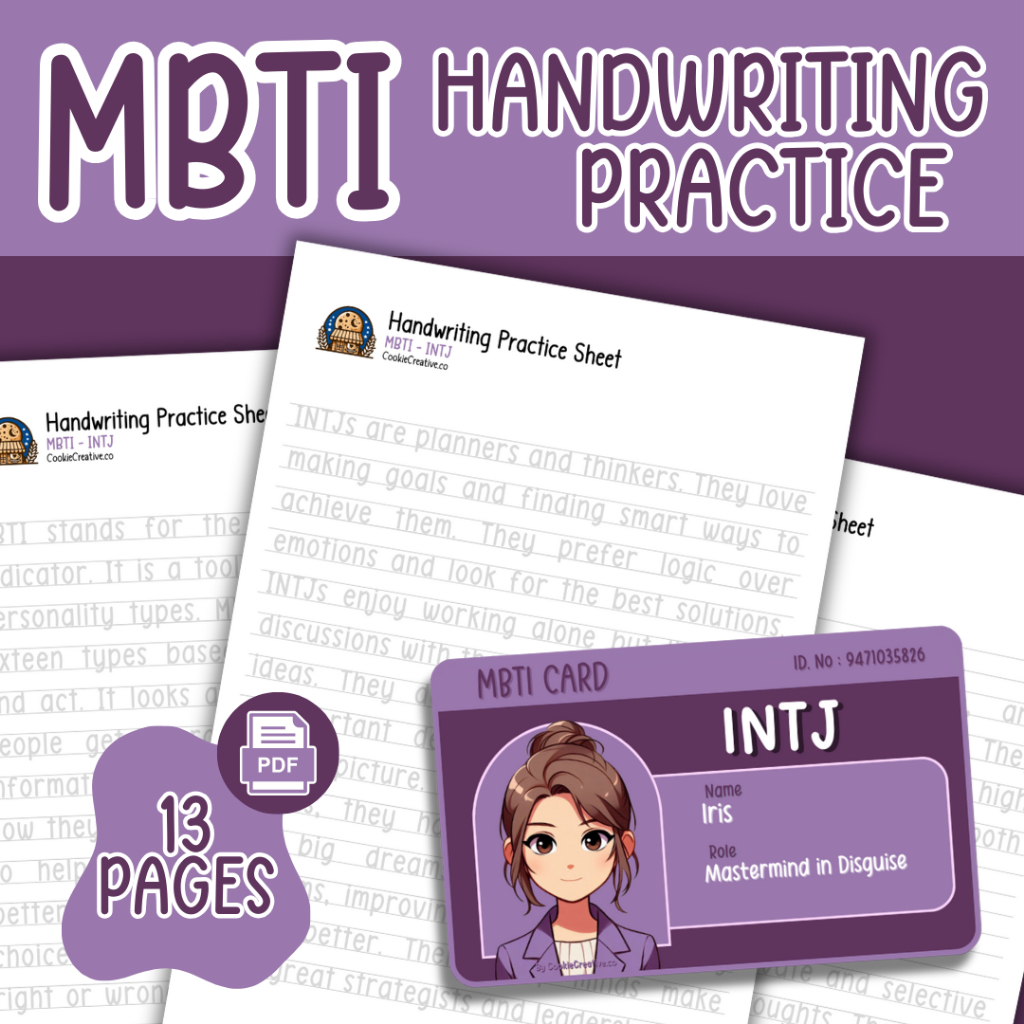 (PDF) handwriting practice book latihan tulisan cantik (mbti - intj) | Shopee Malaysia
