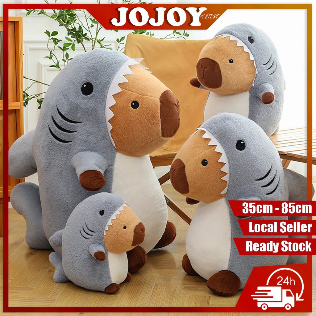 JOJOY Ready Stock New Shark Capybara Plush Doll Cute Capybara Toy Doll ...