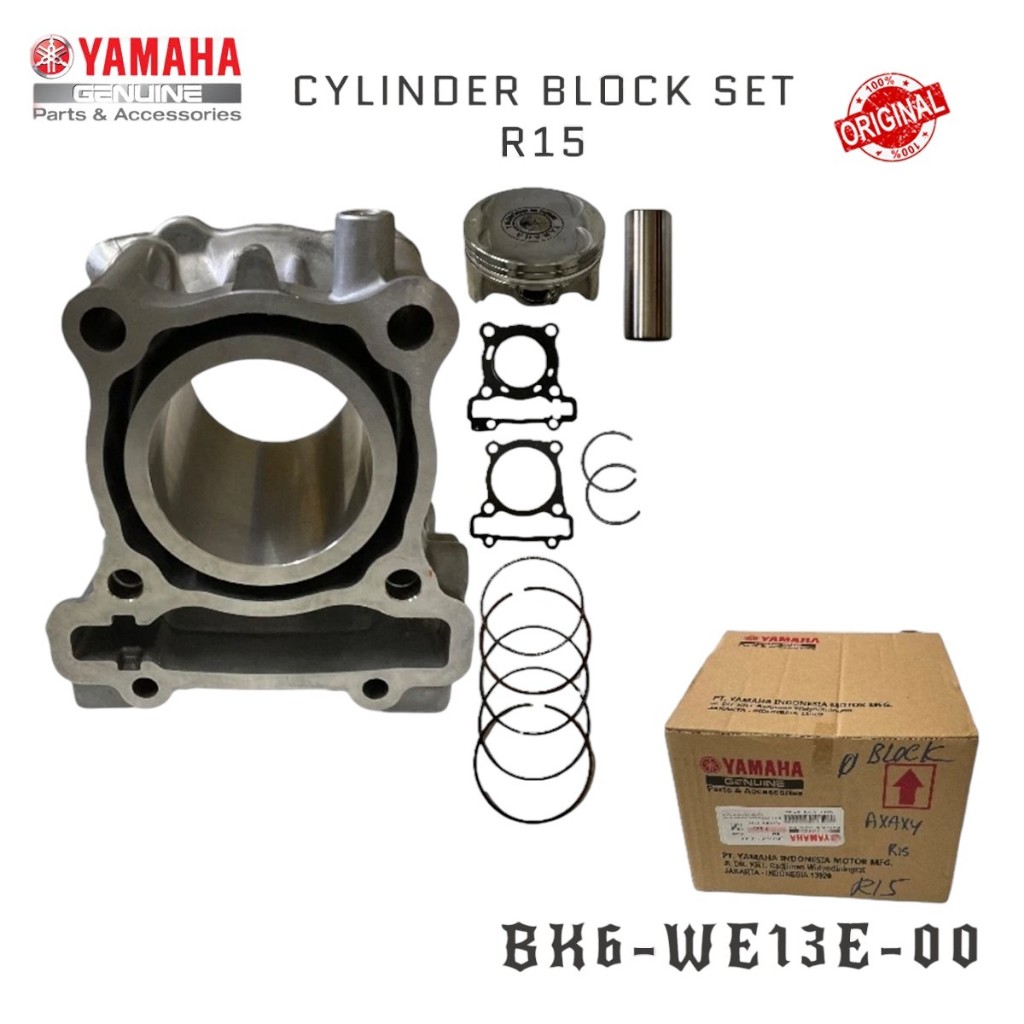 YAMAHA R15 BLOCK ASSY 100 % ORIGINAL BK6-WE13E-00 ALUMINIUM CYLINDER ...