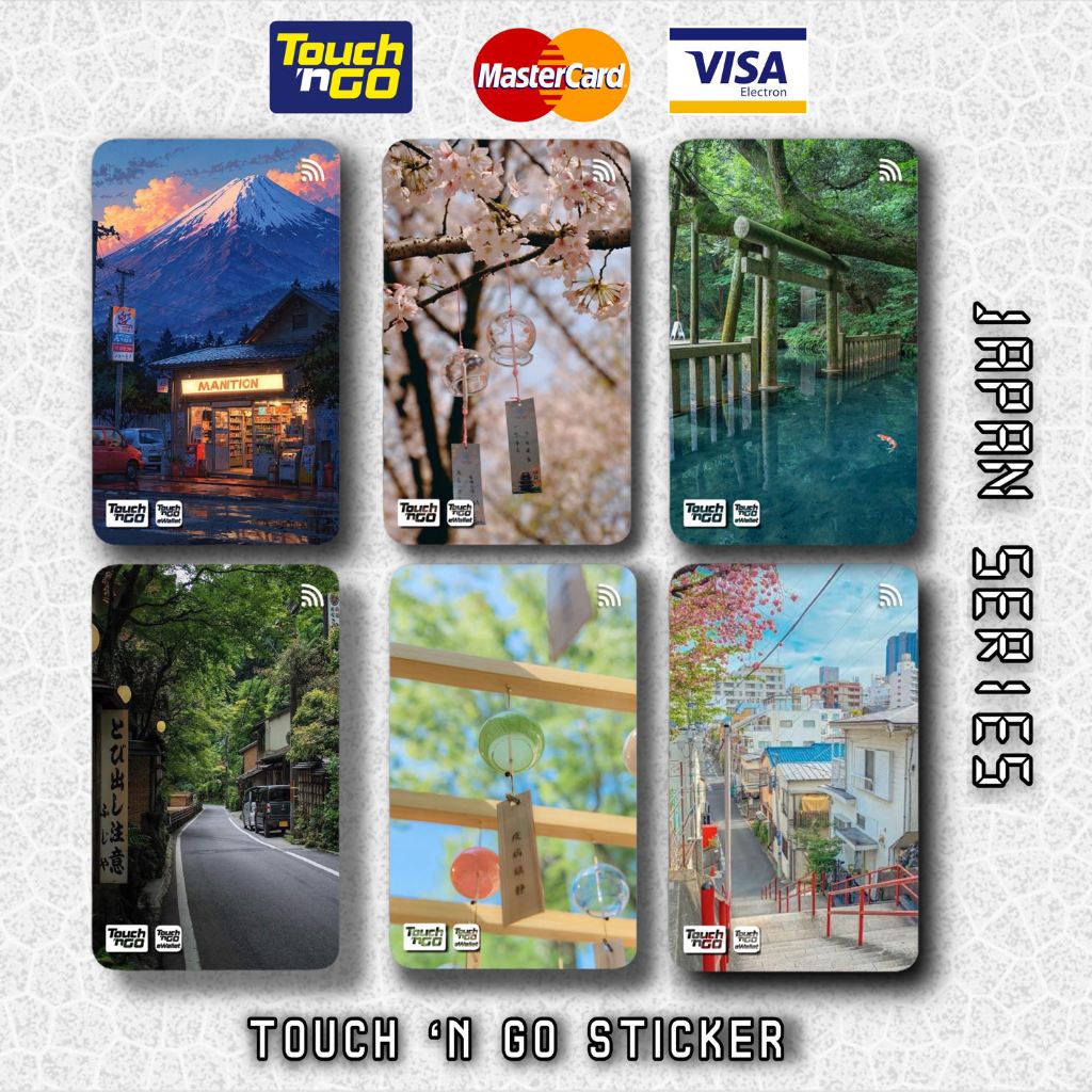 ( JAPAN SCENERY Series ) Touch n Go Card Sticker Cover TNG / MASTER / VISA / CREDIT/ DEBIT CARD ...