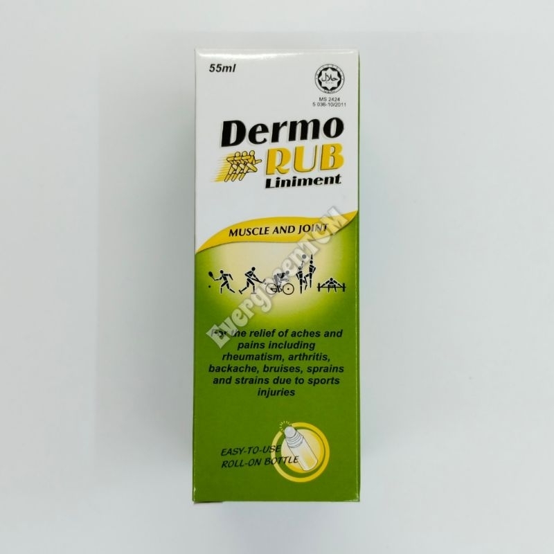 Dermo Rub Liniment 特力露擦剂 55ml (Roll-On) For Muscle and Joint Pain ...