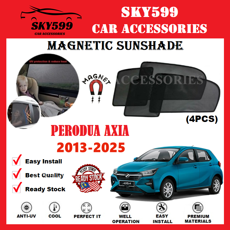 (Magnetic)Perodua Axia 2013-2025 Epic Sunshade | Shopee Malaysia