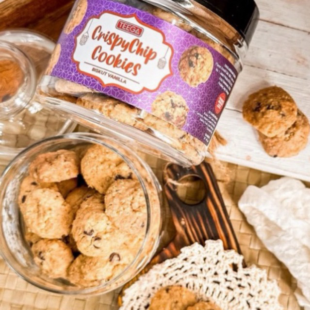 TEEGA Crispy Chip Vanilla Chocolate Cookies Biskut Rangup 240g | Shopee ...