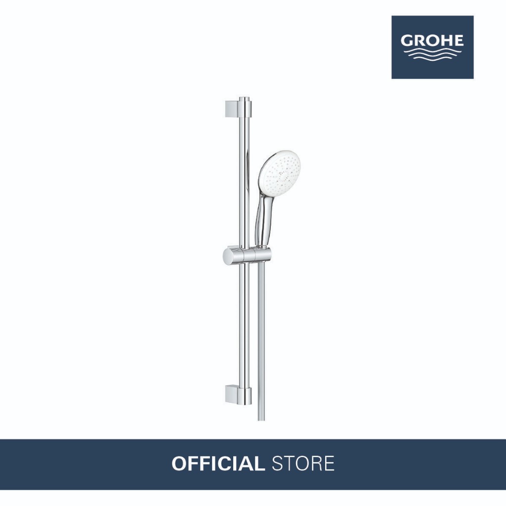 GROHE Tempesta 110 Shower Rail Set 3 Sprays (Rain, Jet, Massage) 600mm ...