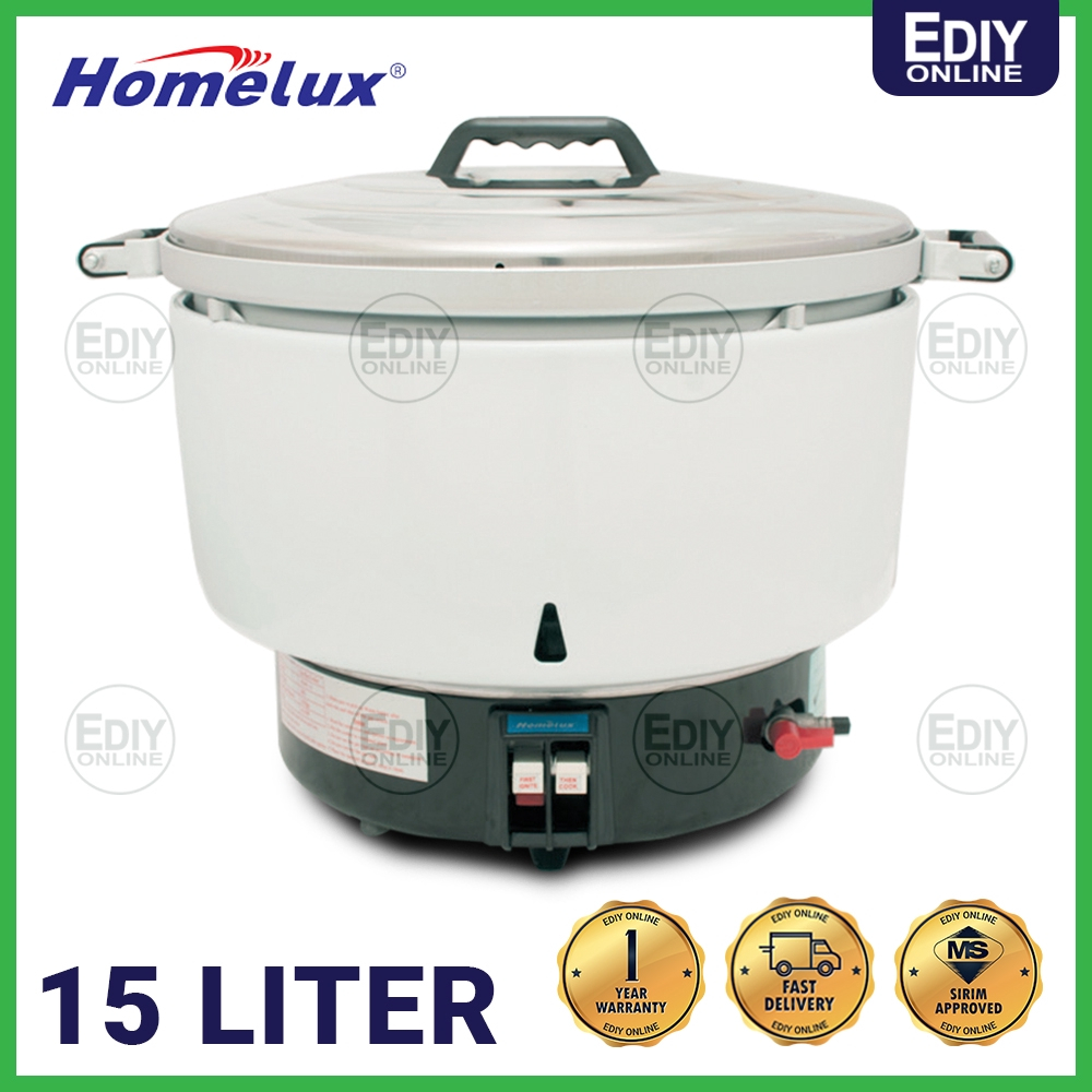Homelux Commercial Gas Rice Cooker HGRC-15 (15L) Periuk Nasi Gas 电饭锅 ...