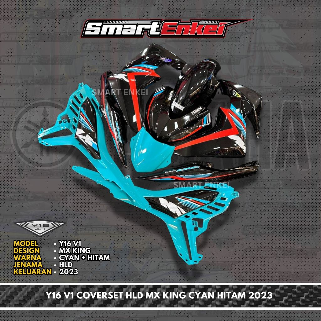 HLD-Y16 V1 COVERSET MX KING CYAN HITAM 2023 HLD | Shopee Malaysia