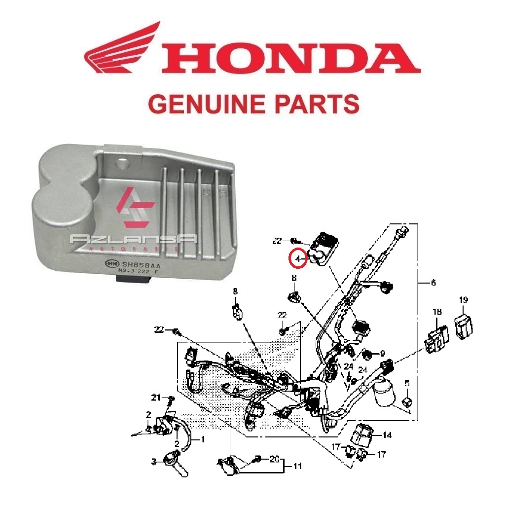 Rectifier Comp Regulator ( 31600-K56-M01 ) RS150R V1 💯 Honda Original ...