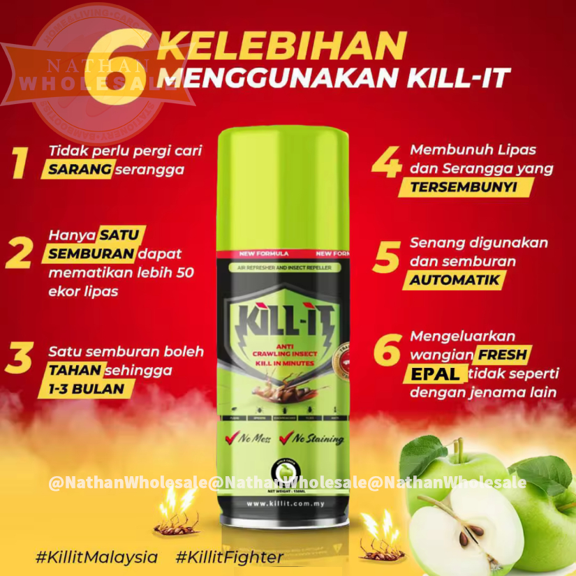 SPRAY LIPAS KERETA Kill It Lipas Spray 蟑螂去除喷雾 蟑螂喷雾 | Shopee Malaysia