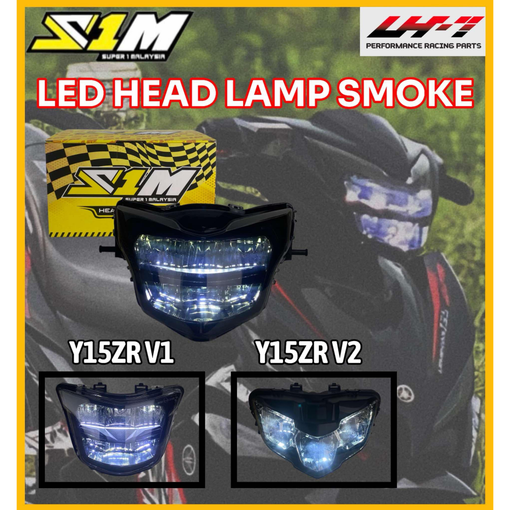 S1M LAMPU DEPAN LED HEAD LAMP SMOKE LED YAMAHA LC135 V2 , Y15ZR V1 , Y15ZR V2 | Shopee Malaysia