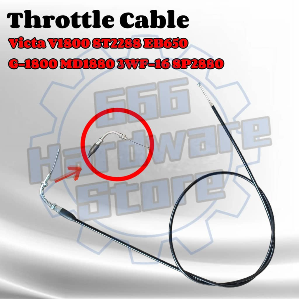 Victa V1800 Koshi ST2288 EB650 Throttle Cable GIANT G-1800 KASEI MD1880 ...