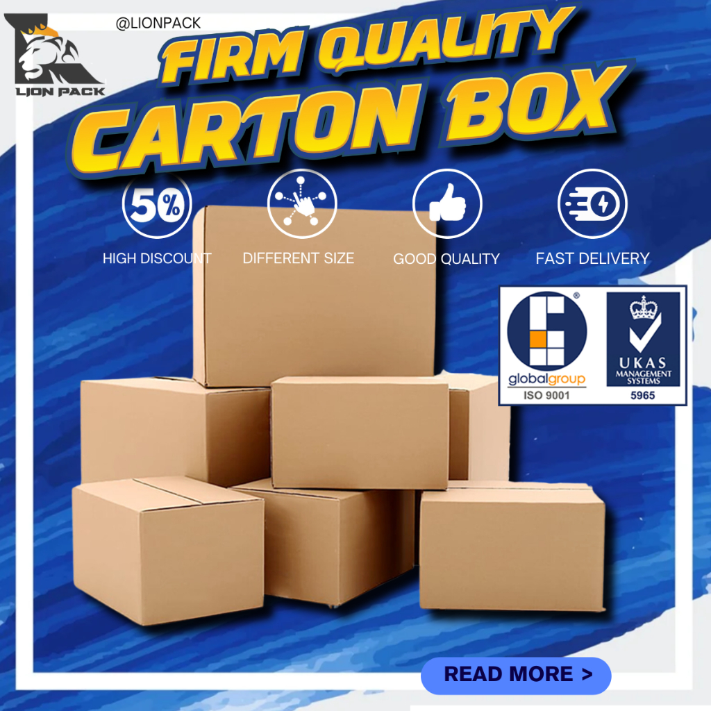 Kotak Corrugated Carton Box Packaging Parcel Box Kurier Kotak Karton ...