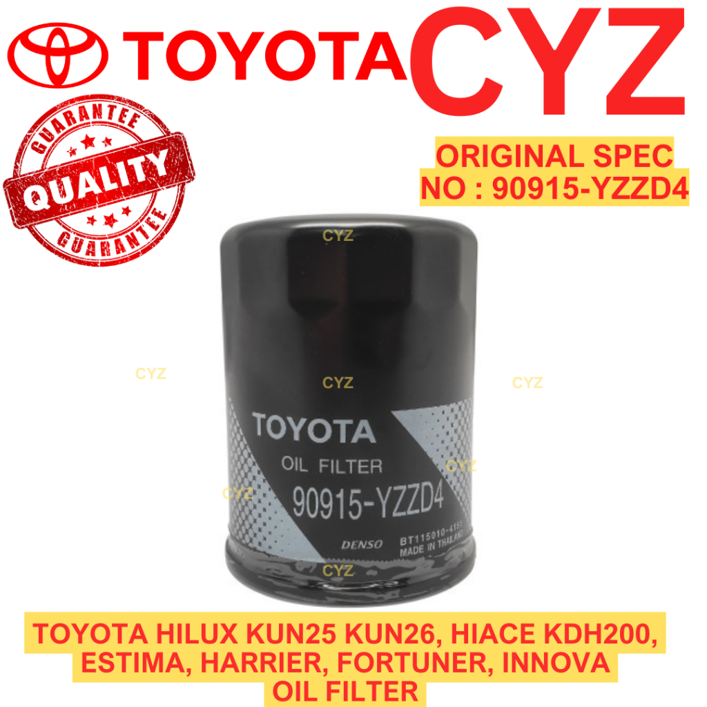 Oil Filter [90915-YZZD4] TOYOTA HILUX KUN25 KUN26, HIACE KDH200, ESTIMA ...