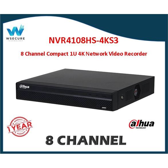 Dahua 8 CHANNEL Compact 1U 1HDD Lite Network Video Recorder - NVR4108HS ...