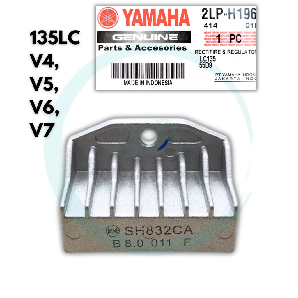 MOTORCYCLE YAMAHA 135LC V4 V5 V6 V7 VOLTAGE RECTIFIER & REGULATOR ORIGINAL 2LP-H1960-00 ...