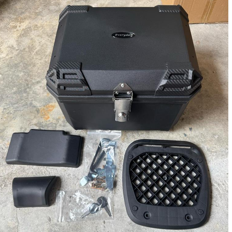 CNC Motorcycle Rear Top Box 45 Liter 45L ABS Box Carrier Combo Set With ...