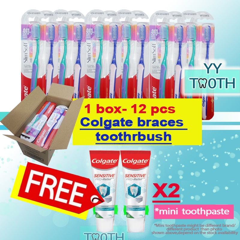 J12E Orthodontic toothbrush Colgate Ortho tooth brush Berus gigi brace ...