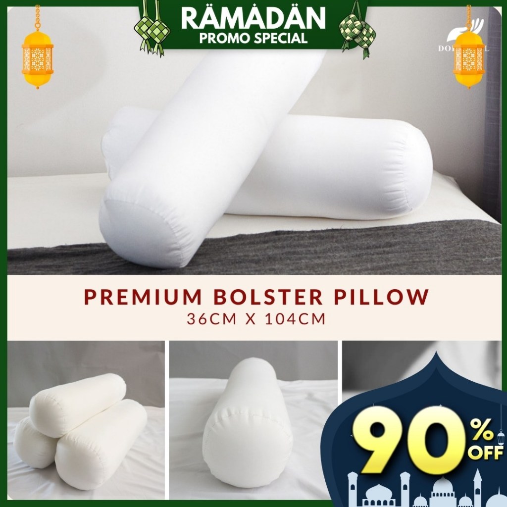 DORAMILL Premium Hugging Bolster Cotton Washable Hotel Quality Bantal ...