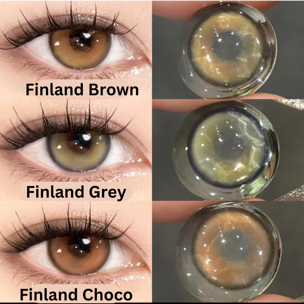 Finland Grey Brown Choco 0-600 Power Contact Lens | Shopee Malaysia