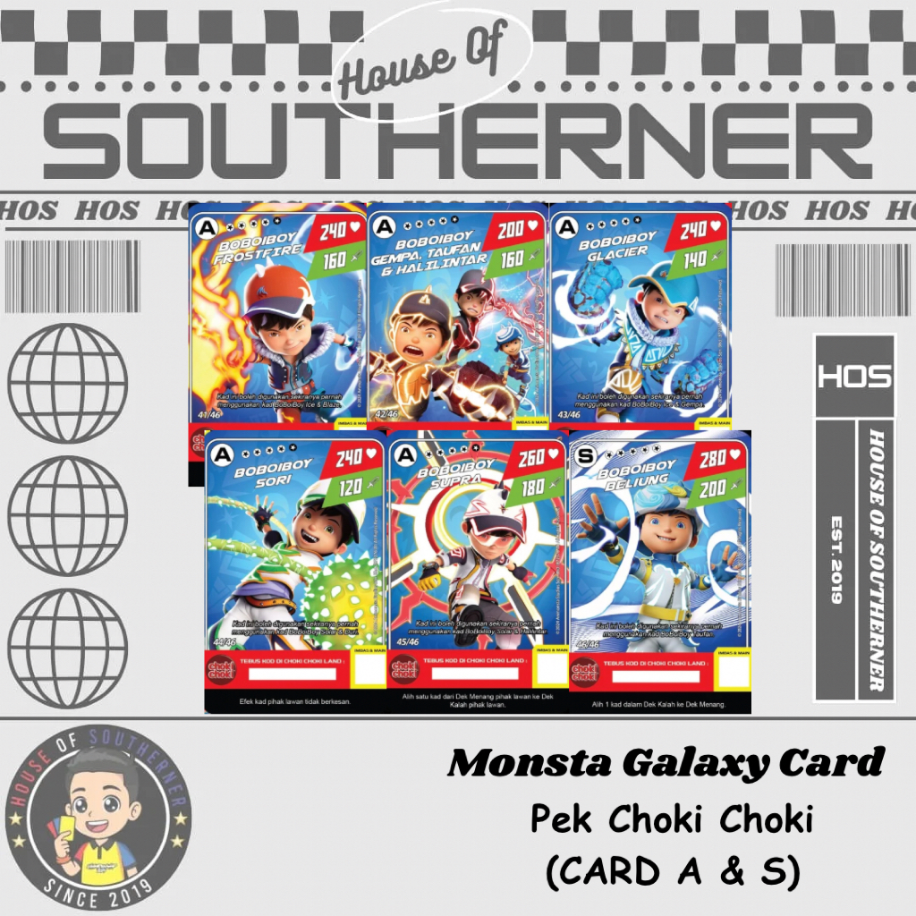 Boboiboy Monsta Galaxy Card Pek Choki Choki | Shopee Malaysia