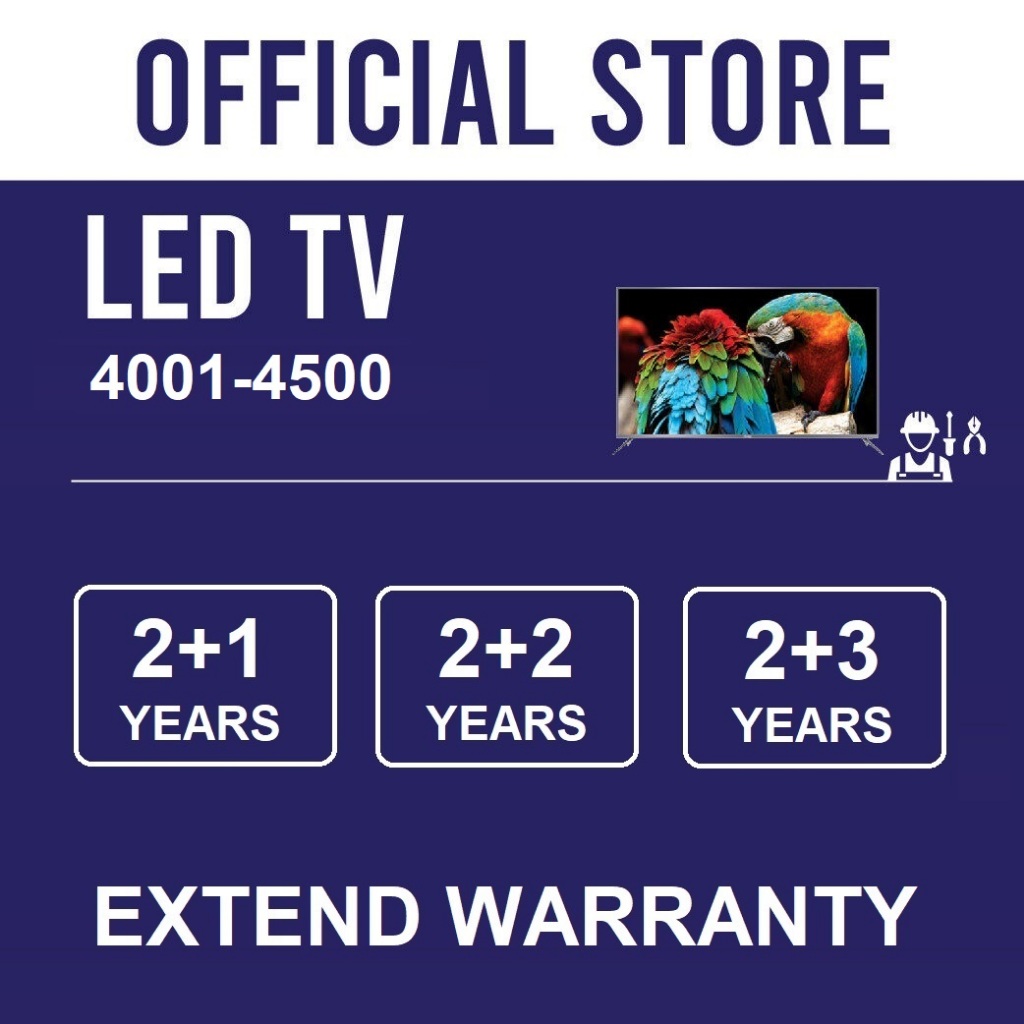 OFFICIAL 4001-4500 LED TV 2+1 / 2+2 / 2+3 EXTEND WARRANTY SERVICE ...