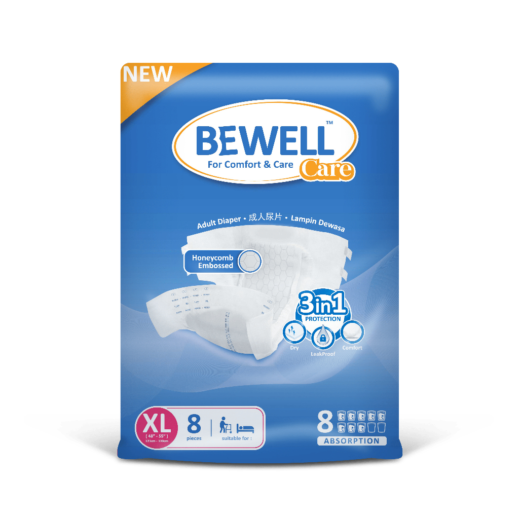 BEWELL ADULT DIAPERS [VARIABLE SIZES] | Shopee Malaysia