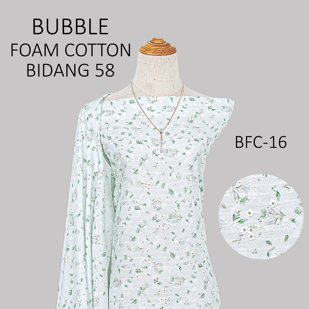 (0.5m) Kain Bubble Foam Cotton Printed Bidang 58 | Shopee Malaysia