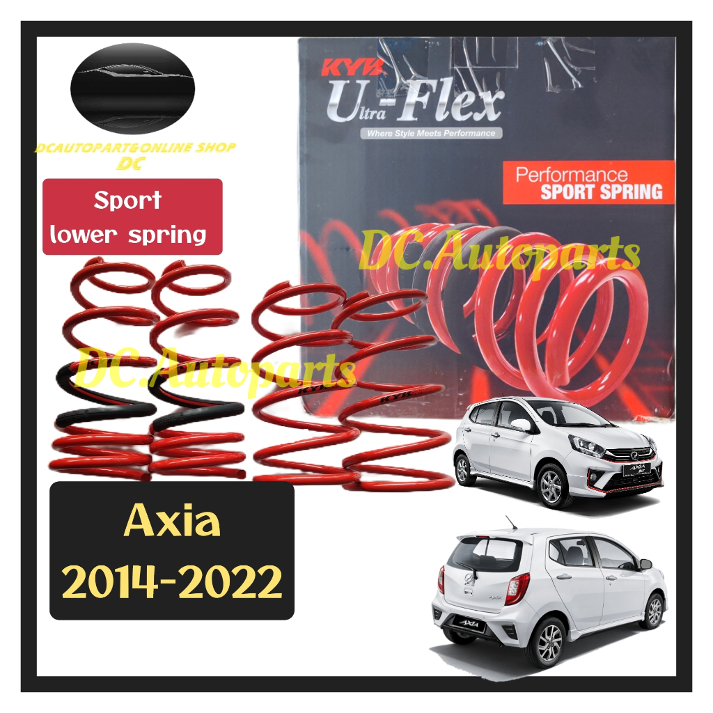KYB ULTRA FLEX SPORT LOWER SPRING PERODUA AXIA 2014-2021 ( 1SET FRONT ...