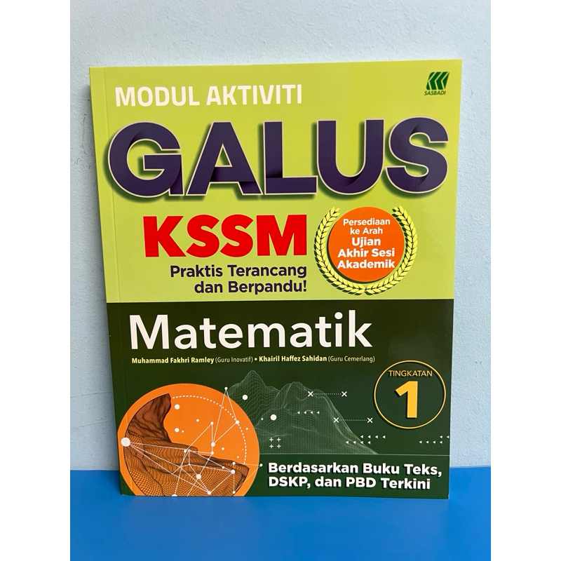 Sasbadi Galus KSSM Matematik TINGKATAN 1 | Shopee Malaysia
