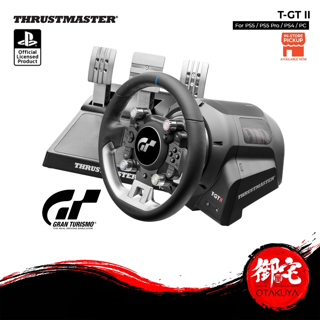【8.8 SALE】THRUSTMASTER T-GT II Force Feedback Racing Wheel for PS5, PS4 ...