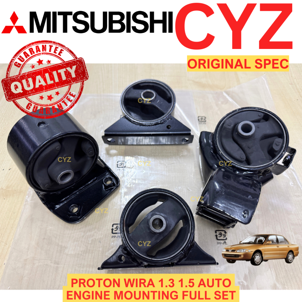 PROTON WIRA 1.3,1.5 AUTO (AT) ENGINE MOUNTING SET (4 PCS ) MMC JAPAN ...