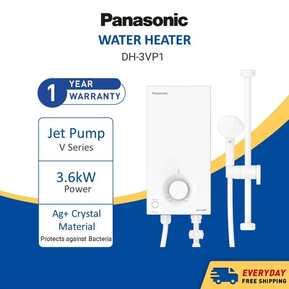 Panasonic Panasonic Dh-3Vp1Home Shower Jet Pump Vp Series Water Heater ...