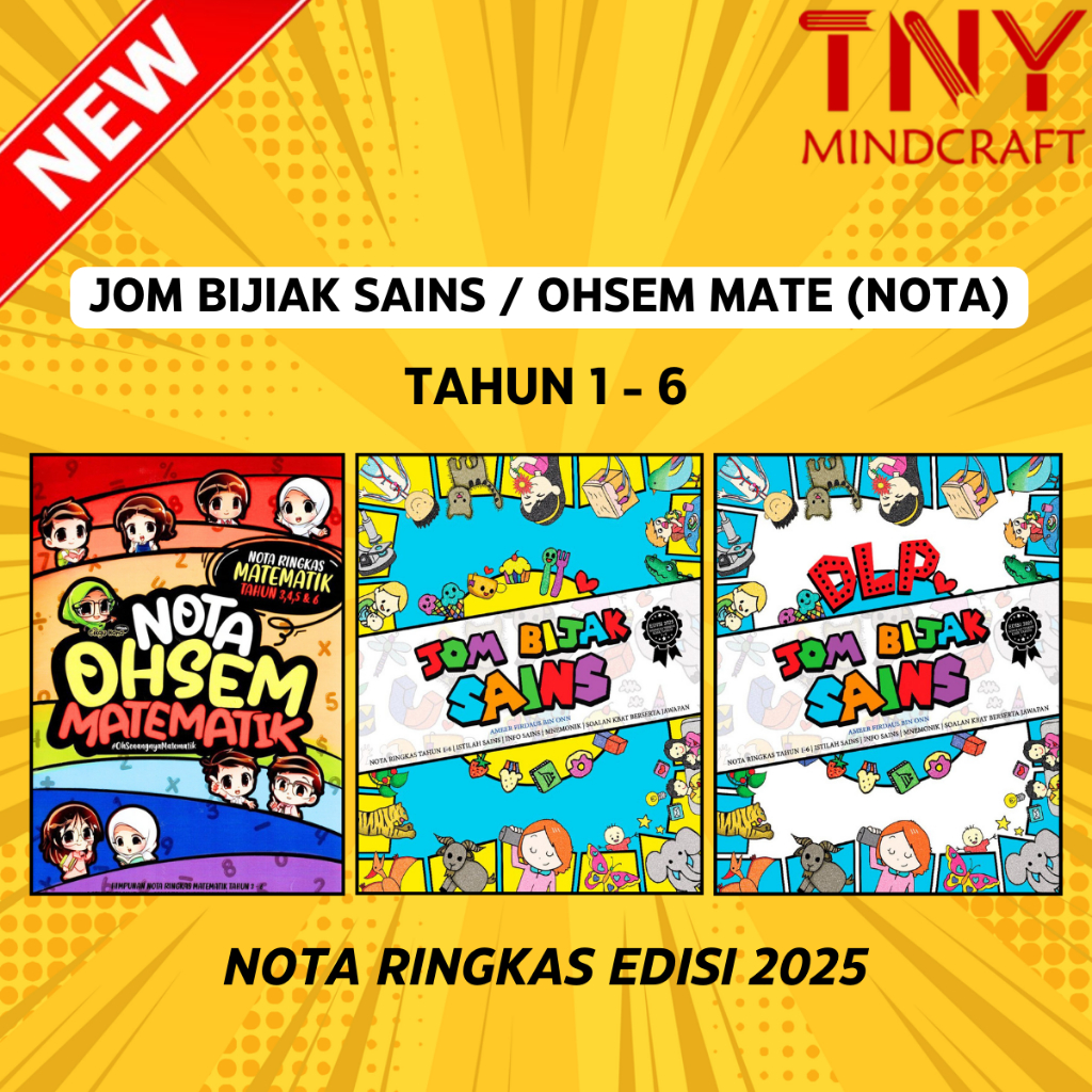 [TNY]【EDISI 2025】JOM BIJAK SAINS & NOTA OHSEM MATEMATIK NOTA RINGKAS ...