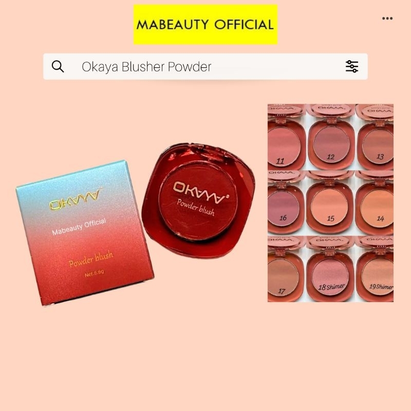 Okaya Blusher Powder Pigmented Favourite Mua Bellaz | Shopee Malaysia