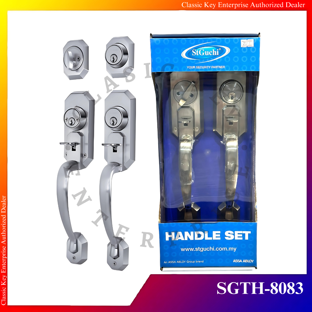 St Guchi Double Handle Grip Set SGTH-8083 Entrance Heavy Duty Door Lock ...