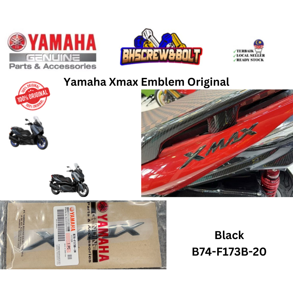 100% Original Yamaha Xmax Emblem Yamaha Genuine Parts Sticker Xmax logo ...
