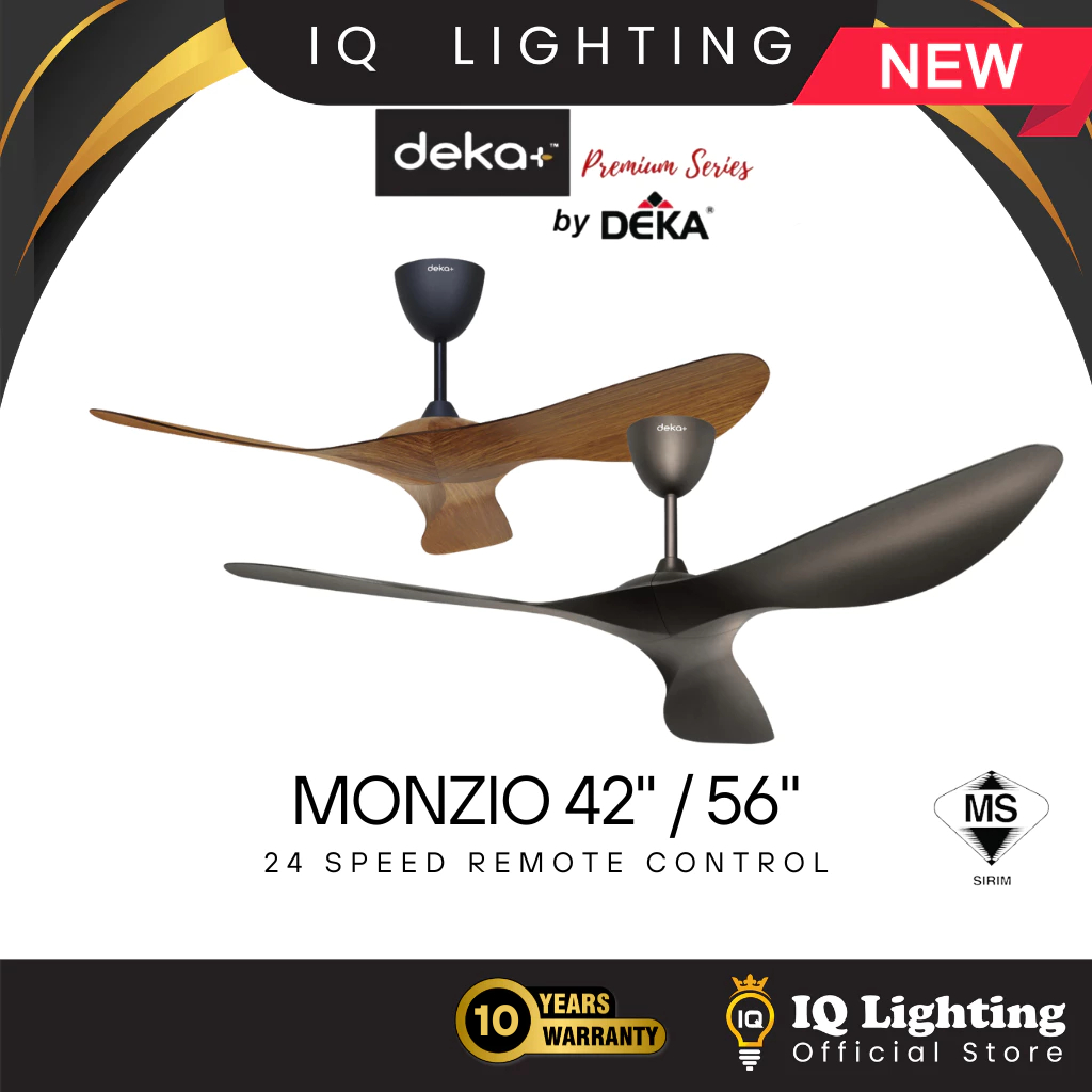 🔥NEW🔥 DEKA+ MONZIO 56'' 3 Blades DC Motor Ceiling Fan 24 Speeds with ...