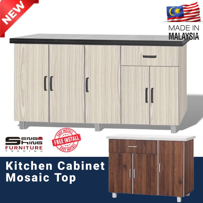 (Full Installation)Kitchen Cabinet/Dry Cabinet/Almari Dapur/Almari ...