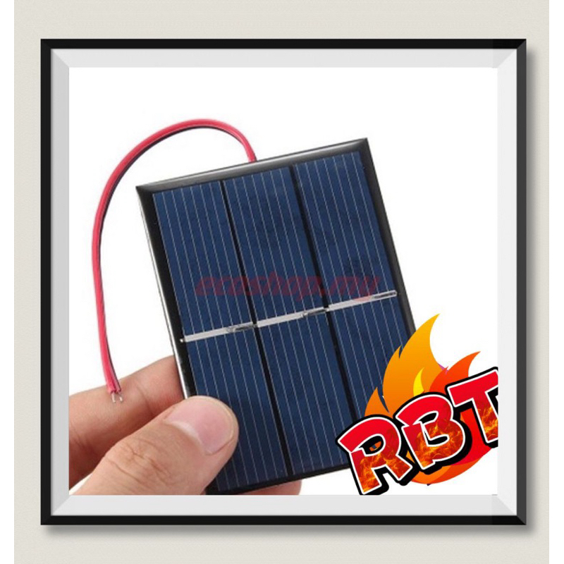 Projek RBT Kipas Solar Use Big Panel Solar with Red & Black Wires 60mm ...