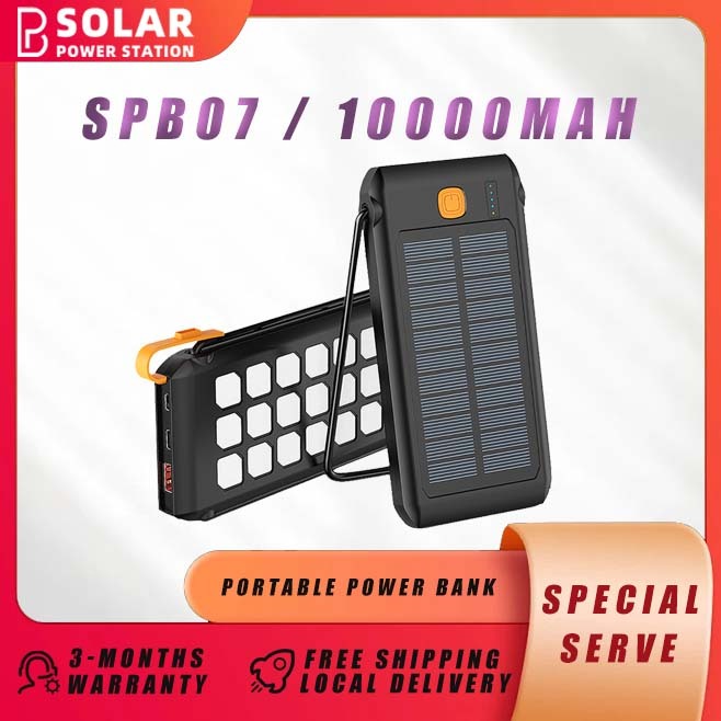 PB SOLAR power bank SPB07 10000mAh PD 20W PowerBank Type C LED portable ...