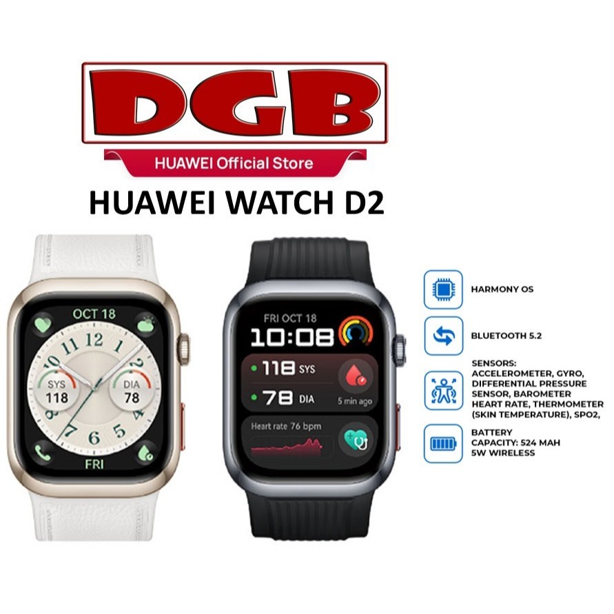 Huawei Watch D2 | Blood Pressure Measurement | ECG Analysis | 10% ...