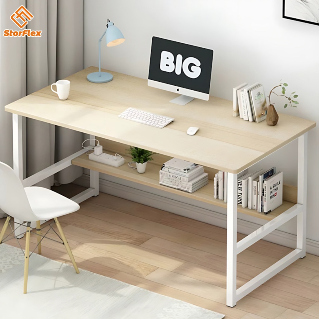 120CM Meja Belajar Student study Desk Computer Table modern writing ...